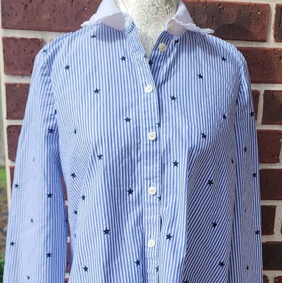 kate spade | Tops | Kate Spade Broome Street Stars Stripes Button Down ...